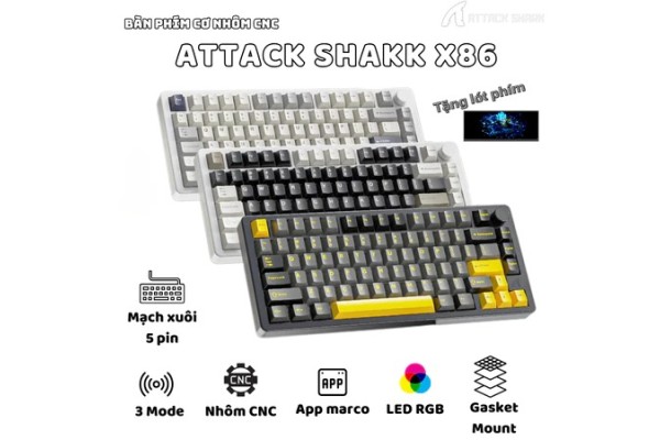 App Attack Shark X86 driver cho bàn phím cơ Attack Shark X86